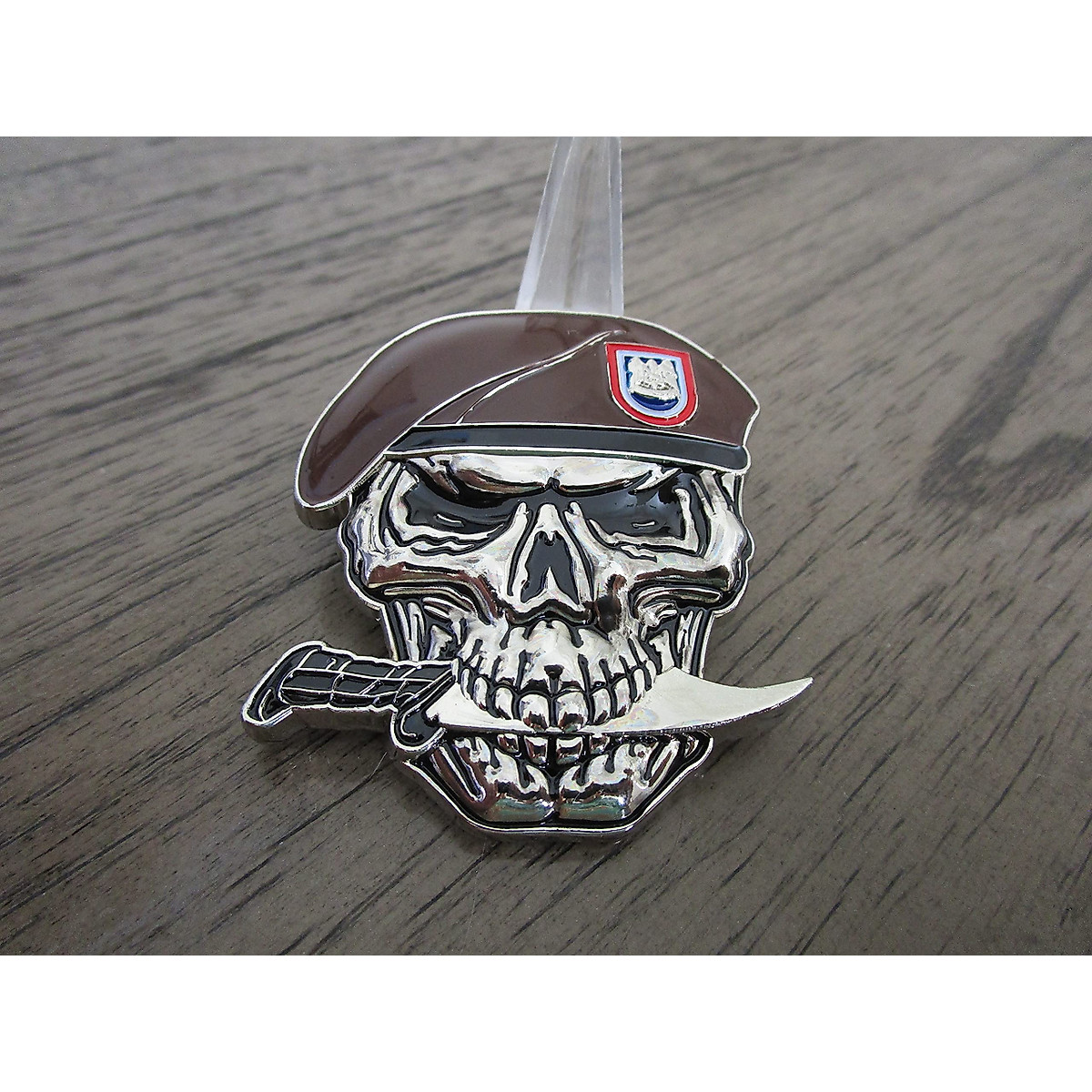 Oneworldtreasures United States Army 82nd Airborne Division Beret Skull Death from Above Challenge Coin