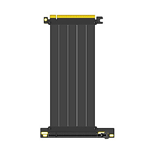 GLOTRENDS 200mm PCIe 4.0 X16 GPU Riser Cable, Female 90 Degree Angle, Compatible with Gen 4 GPUs, Such as RTX4090-RTX3060, RX7900, RX6950XT-RX6500XT,etc (PCIE40-X16-200MM-1890D)