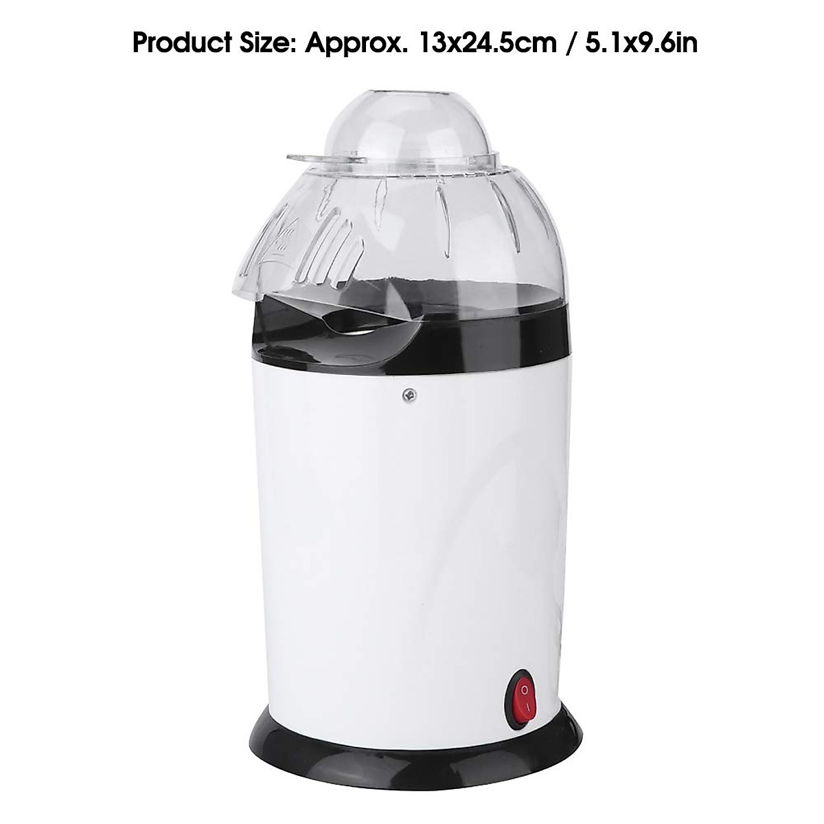 HEITIGN Popcorn Maker Machine, HEITIGN7ef1kom3i0 Popcorn Poppers, 1200W Air Popper, Non-Stick, 6-8 Cups, Easy to Use & Clean, Great Gift for Festival & Party, Kitchen Dormitory Camping