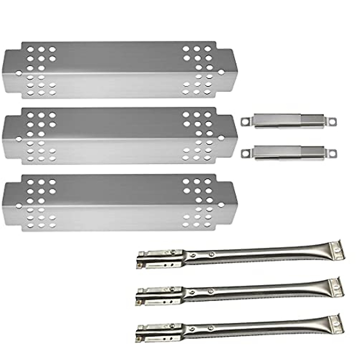 Htanch SN1161(3-Pack) SA6781 (3-Pack) 15 1/16" Stainless Steel Heat Plate and Burner Replacement for Gas Grill Models Charbroil 463722313, Charbroil 463722314 and Charbroil 463742111