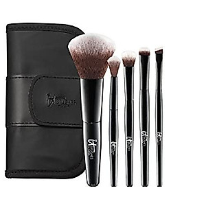 It Cosmetics Your Face & Eye Essentials Mini 5 Piece Travel Brush Set by It Cosmetics