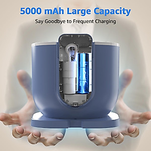 Cat Water Fountain: ELS PET 5000mAh Battery Operated Cat Fountain, 2.5L/84oz Wireless Pet Water Fountain with Motion Sensor, Cordless Cat Water Dispenser for Cats, Dogs, Multi Pets