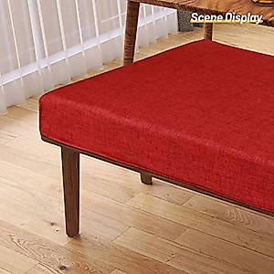 ROFIELTY Custom Bench Cushion Window Seat Cushions Indoor Bench Cushion Bay Window Cushion for Bench Cushions for Indoor Furniture Bench Pads (Red,47x16x2Inch)