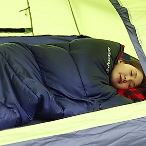 REDCAMP Flannel Sleeping Bag for Adults, Large Cotton Sleeping Bags for Camping with Detachable Hood, Red Plaid with 3lbs Filling (91"x33")