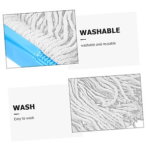 Hoement Replaceable Mop Head Mop Refill Rope Mop Head Cleaning Mop Commercial Mop Heads Mop Replacement Wet Mop Looped End Wet Industrial Mop Heads Mop Head Refill Sweeper Mop Heads Cotton