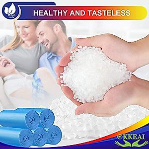 OKKEAI 8 Gallon Kitchen Trash Bags Biodegradable Garbage Bags Thicker 0.98 MIL Recycling Bags Medium Wastebasket Liners for Home Office, Lawn,Bathroom,60 Count (Fits 7-10 Gallon Bins)