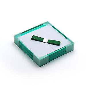 AVUX 9x9x9 inches Gift Box with Lids and Ribbon- A Rigid Cardboard Green Colored Collapsible and Reusable Gift Box for Birthday, Christmas, and Weddings for Men and women