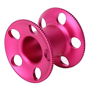 Keen so Aluminum Alloy Diving Spool Reel Guideline Underwater Finger Spool Reel for Freediving Snorkeling (Red) Diving