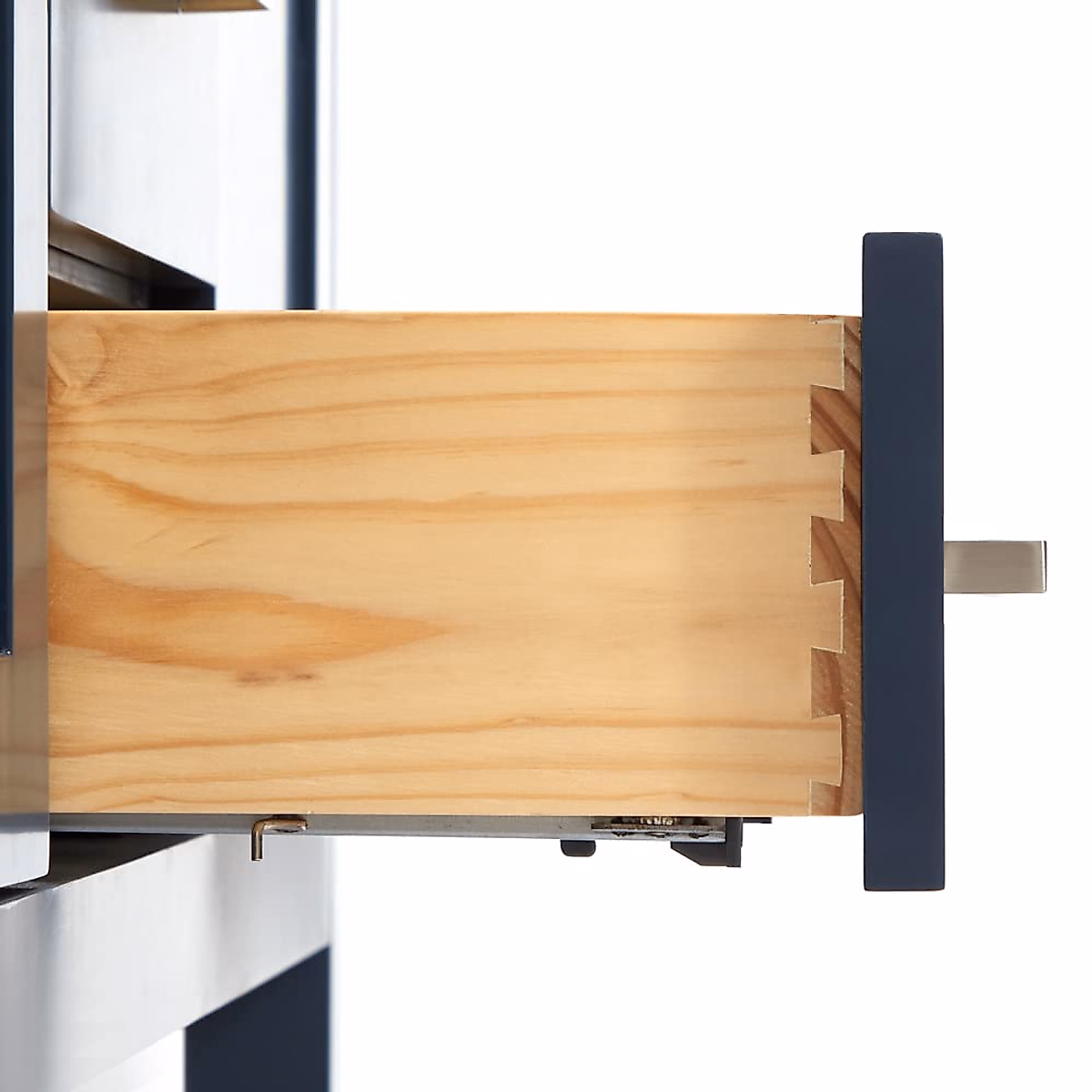 ARIEL Bayhill 43 in. Rectangle Sink Vanity with Carrara White Marble Countertop in Midnight Blue