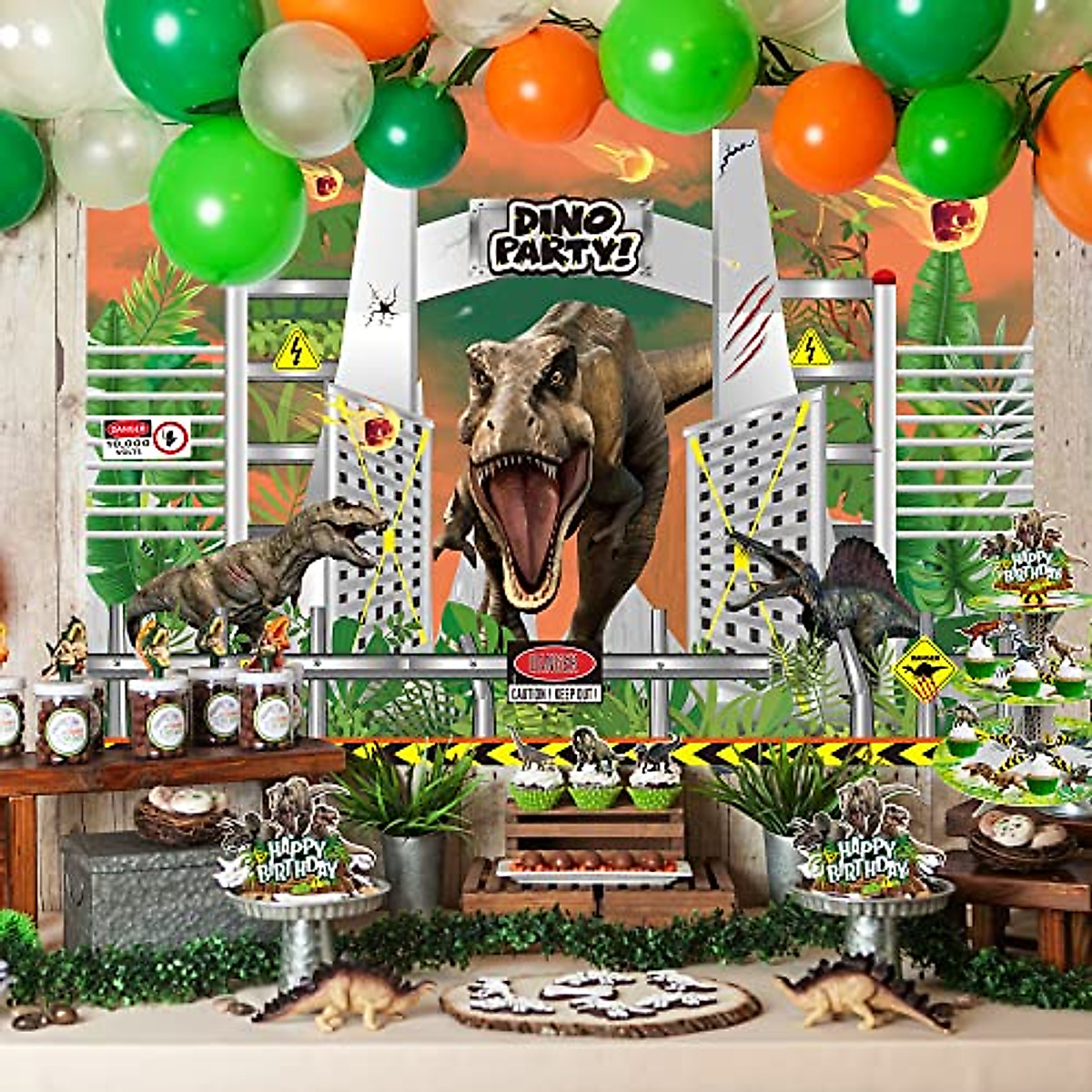 7x5ft Dinosaur Backdrop Jurassic Theme Dinosaur Birthday Photography Backdrop for Boy Kids Adults Indoor Outdoor Dinosaur Birthday Decoration Party Supplies Backdrop