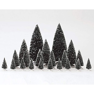 Lemax Christmas Village Assorted Frosted Pine Tree 21-Piece Set #34968