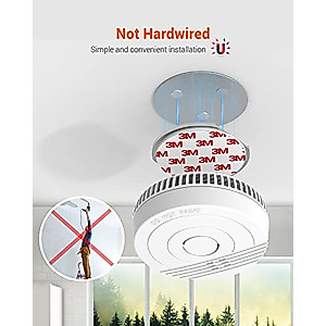 Jemay 7 Pack Smoke Detector, Fire Alarm Battery Powered, Smoke Alarm with Enhanced Photoelectric Sensor, Smoke Detectors with LED Indicator & Silence Button, Fire Detector Include Magnets and Screws