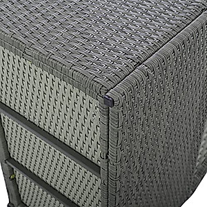 DHPM 10-Piece Half-Moon Sectional Patio Furniture Set Curved Outdoor Sofa with Tempered Glass Round Coffee Table, Light Gray