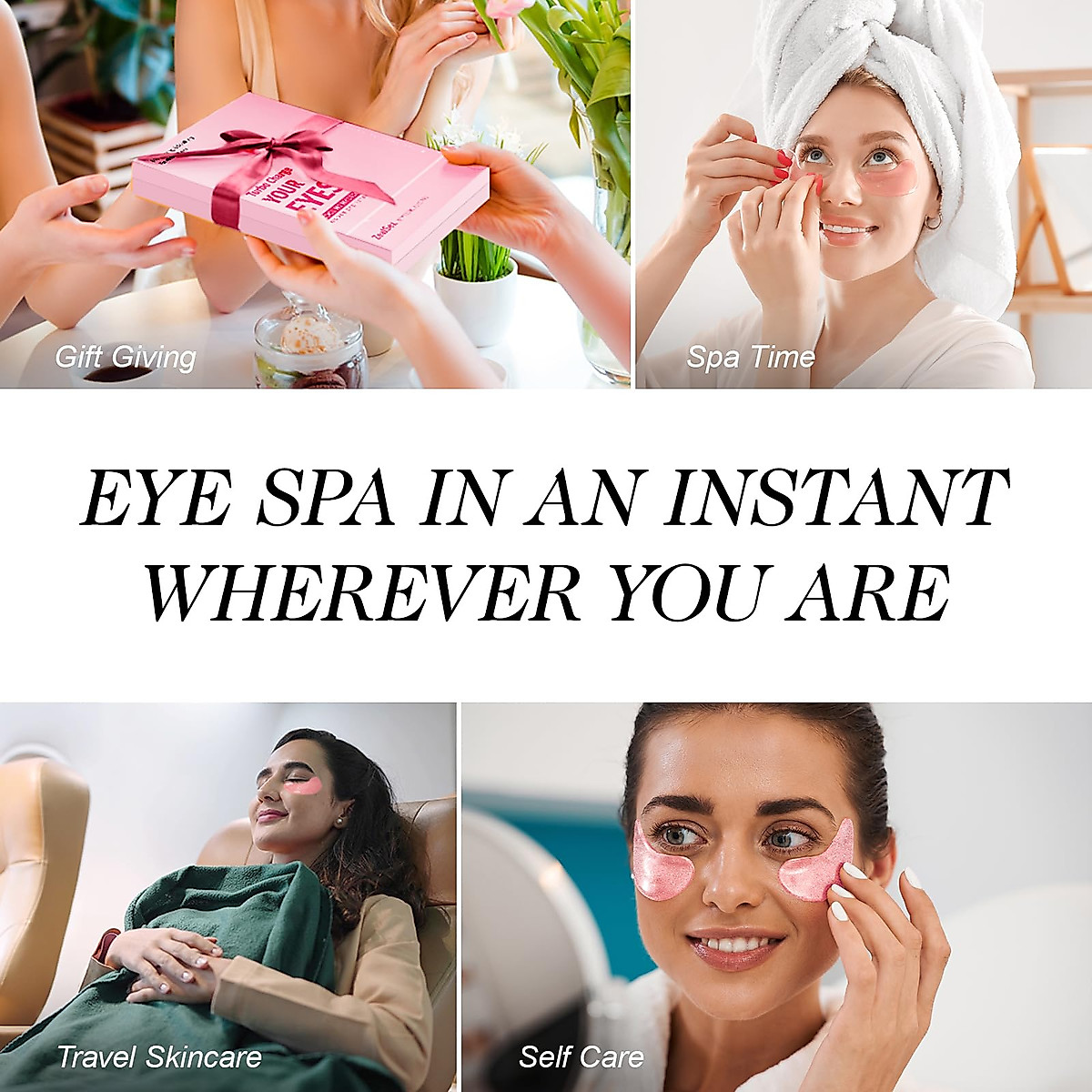 ZealSea 20 Pairs Under Eye Masks for Dark Circles and Puffy Eyes - Hydrating Eye Patches, Gel Eye Patches Eye Bags Treatment for Women - Cling to Eye Moisturizing Lighten Fine Lines