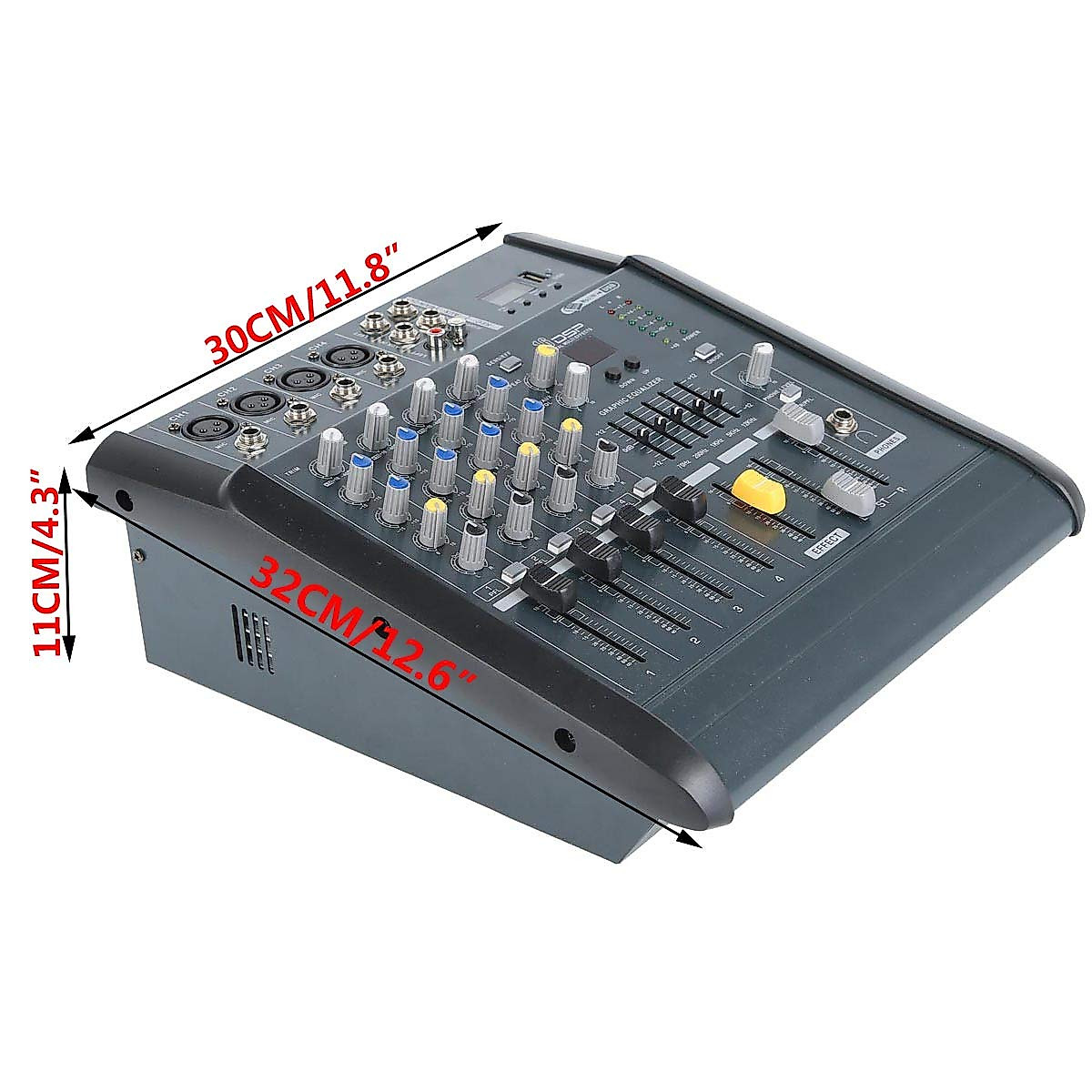 TC-Home Power Mixer Professional 4 Channel with USB Bluetooth 180W RMS 110V