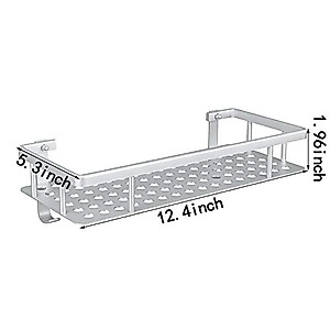 SUBTRACTION Shower Shelf No Drilling Wall Mount Bathroom Rack, Aluminum Shower Caddy, Square Shower Organizer Storage Basket for Shampoo