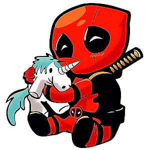 Baby Deadpool and The Cow, Sticker Baby on Board - Character Height : 3,95 inch