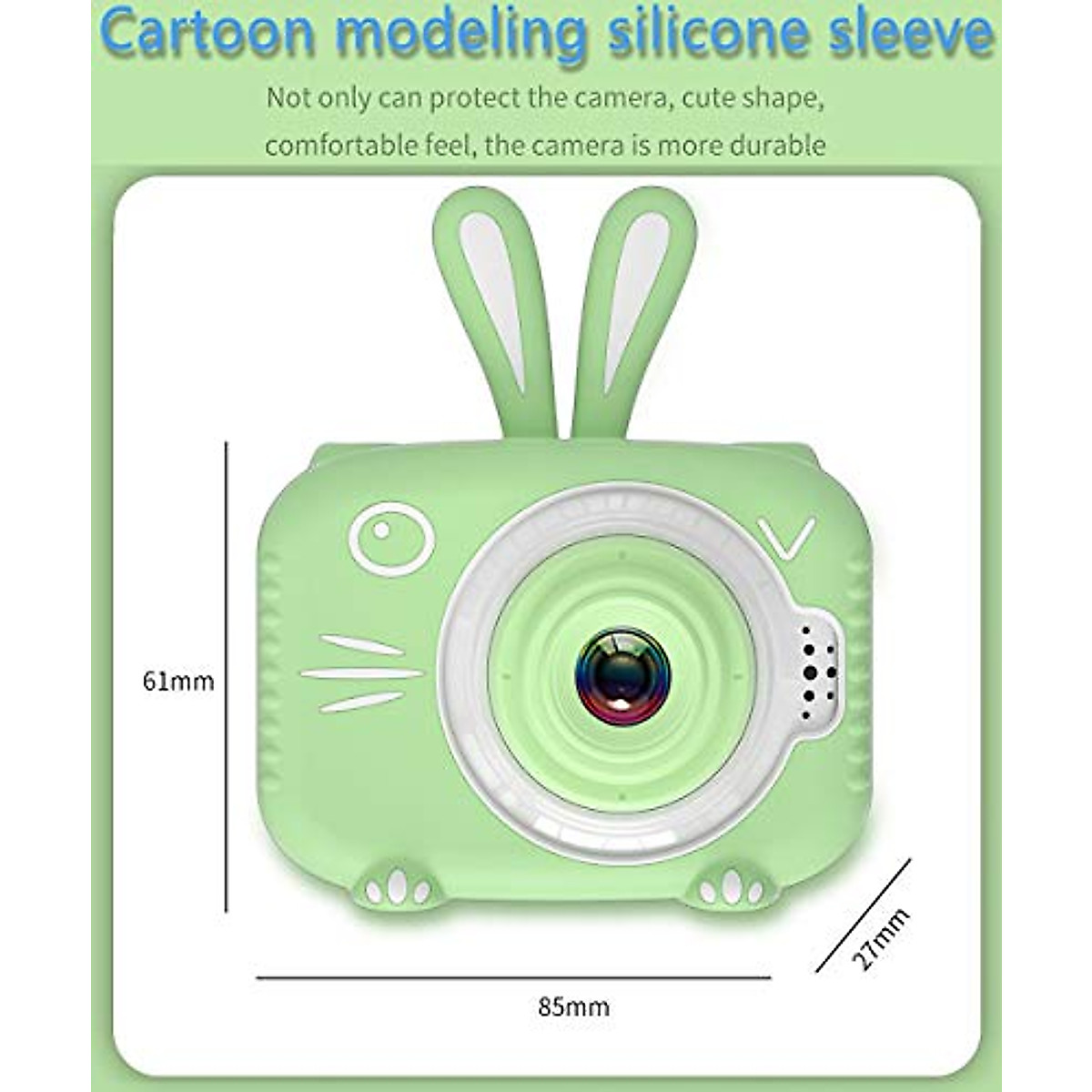 Kids Digital Camera, Kids Video Camera Recorder Shockproof Cameras HD 8 Mega Pixel 2 Inch IPS Screen Kids Mini Camera with 32GB SD for Girls Boys Gifts(Green)