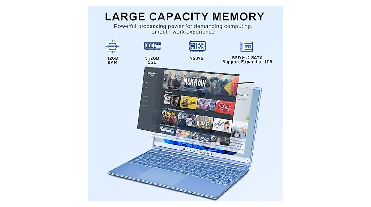 Ruzava 16" Laptop: Powerful & Portable for Work & Study