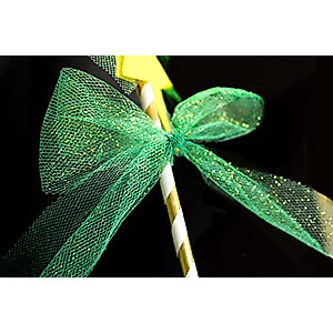 Just Artifacts Glitter Tulle Fabric Roll 25-Yards Length x 6-Inch Width (Color: Kelly Green)