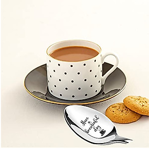 Have A Brewteaful Day Engraved Spoon Gift | Birthday Gift for Men Women | Christmas Gifts | Ideal Gift For Tea Coffee Lovers | Stainless Steel 7 inch Spoon