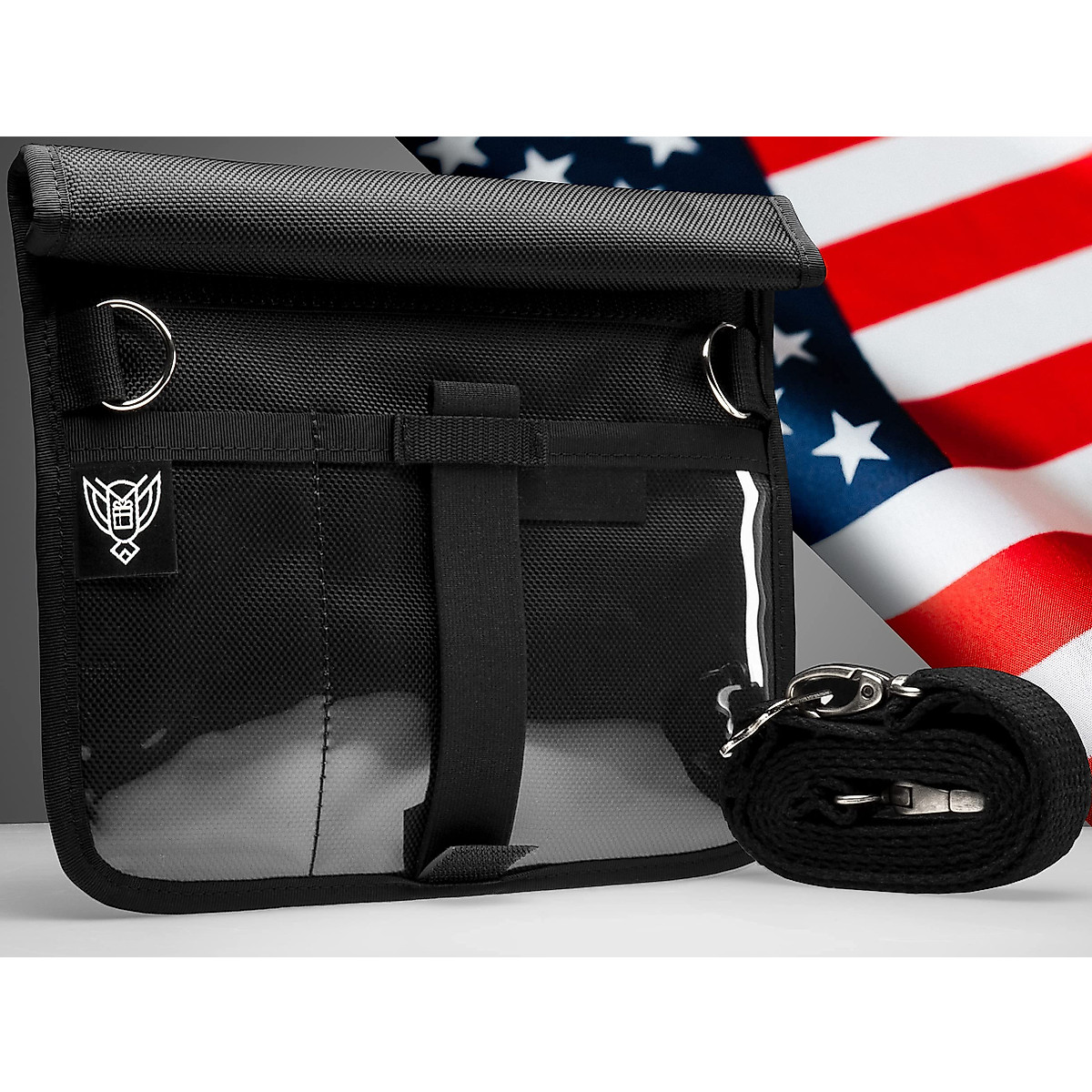 Xtreme Sight Line ~ Xecutive Faraday Bag for Phones and Other Small Electronics (11" x 9") ~ Data Security for Executive Travel ~ Shoulder Strap Included ~ Tracking/Hacking Defense