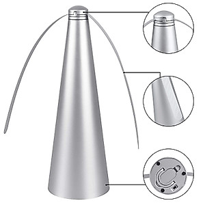 PIAOPIAONIU 1 Pcs Fly Fan for Outdoor Table Picnic Fly Fan and Food Fan Indoor Outdoor Meal for Party,Silver