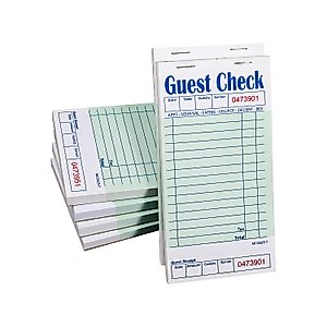 Batrical Guest Checks Server Note Pads 300 Sheets Waitress Notepad for Restaurants (6 Books) 3.5" x 6.75" Per Ticket Book