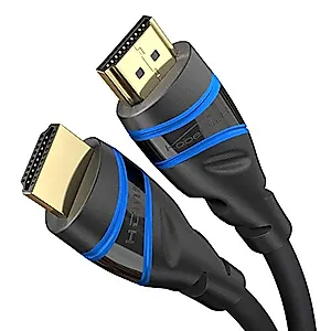 KabelDirekt – 8K HDMI Cable, HDMI 2.1 – 6ft – Certified HDMI Cable for PS5 and Xbox Series X/S – Developed in Germany (Ultra High Speed HDMI Cable for 8K@60Hz, PC/Console and Monitor/TV – Blue/Black)