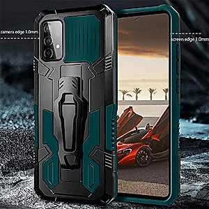 for Samsung A52 Case Military Grade Heavy Duty Protection Phone Case for Samsung A52 Anti Drop 15ft. Drop Tested Cover with Magnetic Kickstand and 2 pcs HD Screen Protector for Galaxy A52 Case -Green