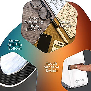 OttLite Recharge LED Desk Lamp with ClearSun LED Technology - Portable, Dimmable & Flexible Gooseneck - Travel-Friendly Task Lamp with Rechargeable Battery - for Home, Reading, Office & College Dorms