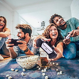 CHIN FAI Controller Grip Cover for PS5, Anti-Slip Silicone Skin Protective Cover Case with 6 Thumb Grip Caps for PlayStation 5 Controller (Black-White)