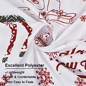 Lyacmy Christmas Duvet Cover Set Twin Reindeer Comforter Cover Set 2 Pcs Christmas Tree Bedding Cover White and Red Grid Quilt Cover with Zipper Closure(1 Duvet Cover, 1 Pillow Shams)