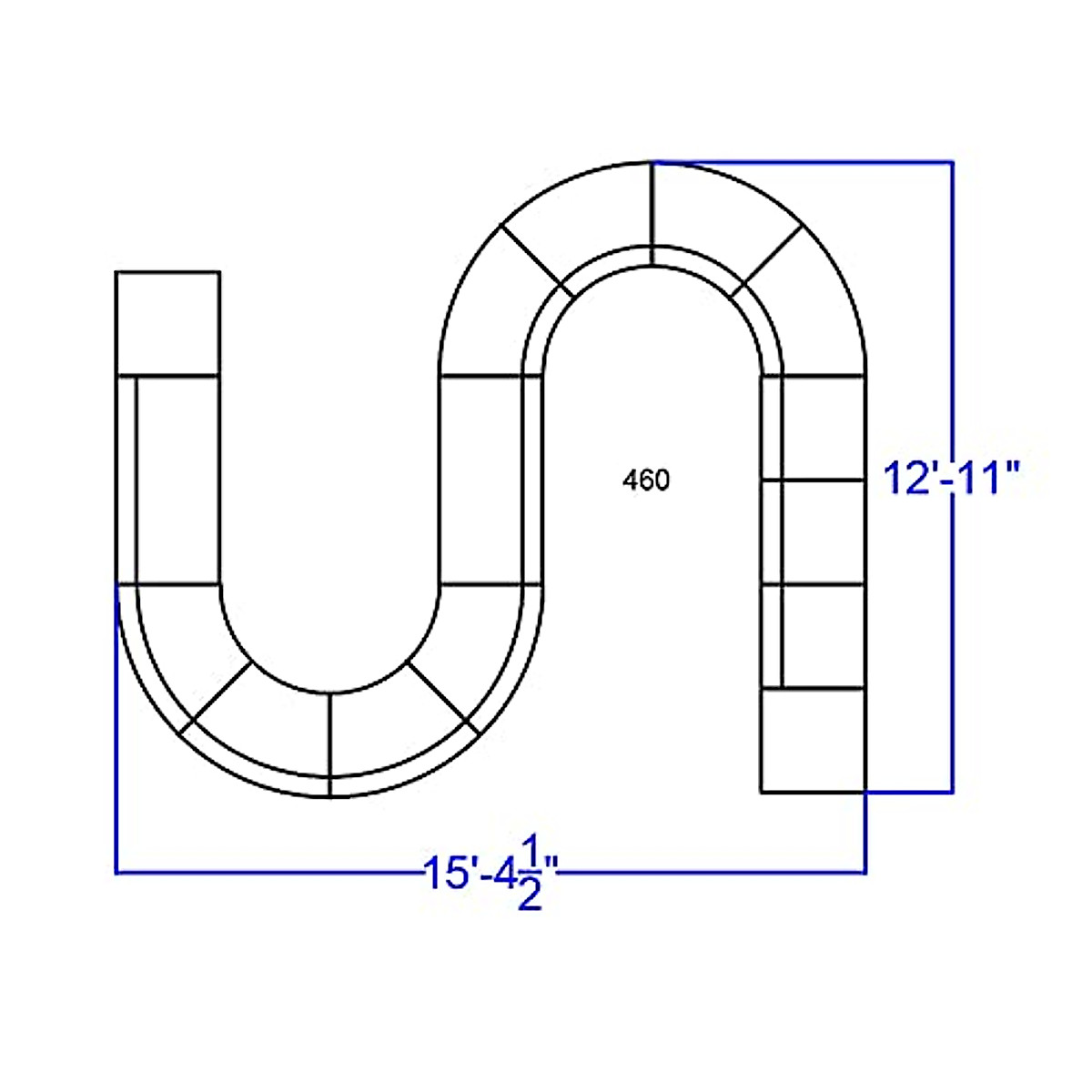 Flash Furniture HERCULES Alon Series Black LeatherSoft Reception Configuration, 15 Pieces
