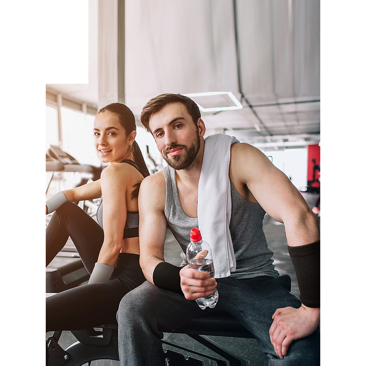 Tondiamo Wrist Sleeve and Brace Set - 3 Pairs Compression Wrist Wraps with Splints for Men and Women (Black, Gray, Blue, Small)