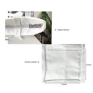 Lioying Canvas Tote Bag for Women, Reusable Grocery Bags Cute Tote Shoulder Bag Personalized Gifts with Zipper for Women Girl