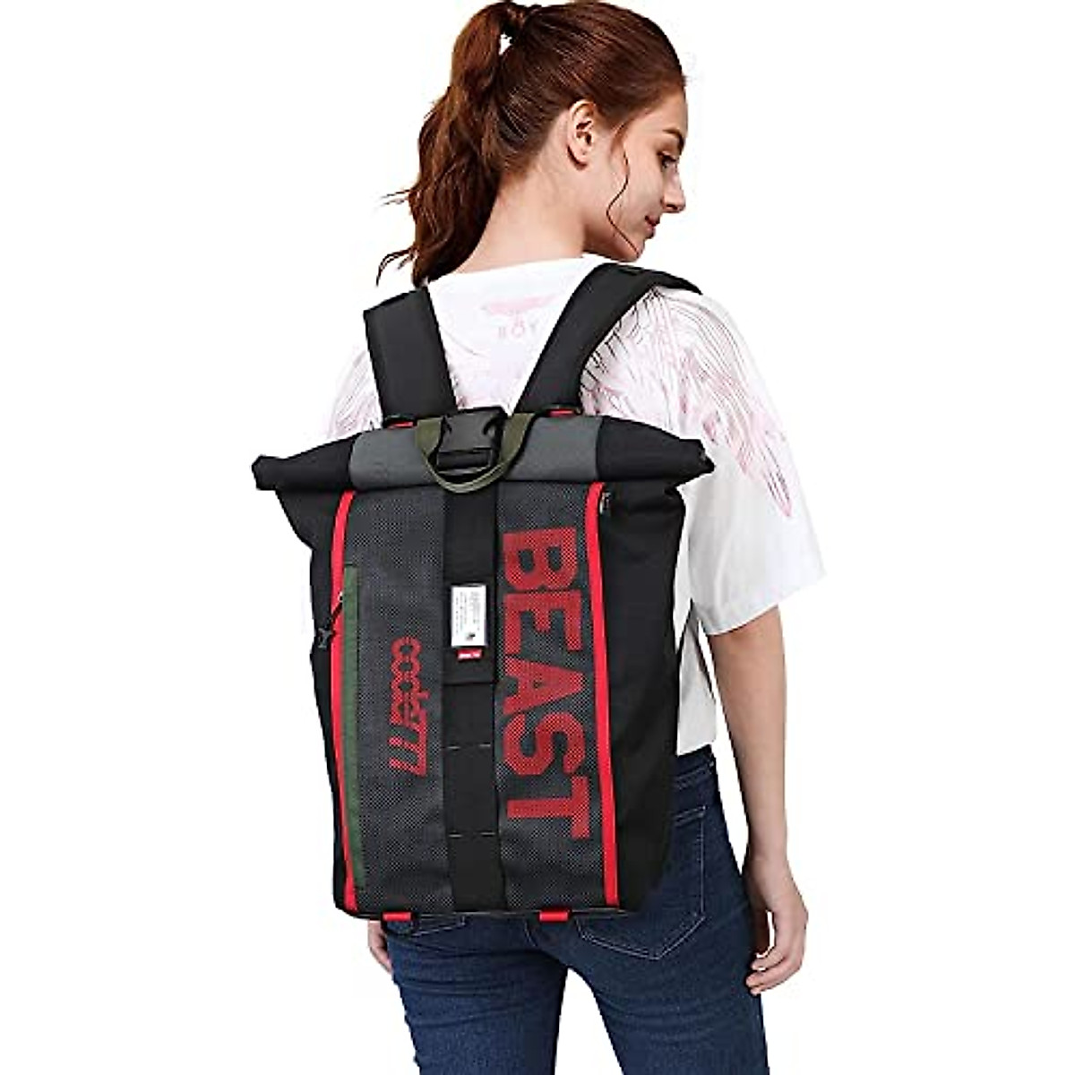 FIREFIRST X Radio Eva - Evangelion Roll Backpack for Men & Women Water Resistant Casual Daypack