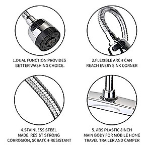 RV Kitchen Faucet Non-Metallic, Flexible Spout for Campers, Motorhomes, Travel Trailers