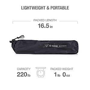 Helinox Speed Stool Ultralight, Portable Folding Seat, Black