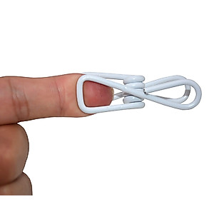 30 Pcs 2 Inch White Chip Clips, PVC Coating High Elasticity Strength Clothes Pins, Food Clips and Bag Clips
