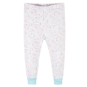 Canticos Unisex-Baby Girls' 4-Piece Snug Fit Cotton Pajamas, Pink, 18 Months