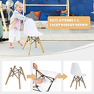 HAPPYGRILL 5-Pieces Kids Table Chairs Set Modern Style Toddler Children Dining Gaming Table Set