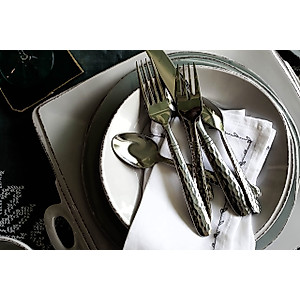 Vietri Martellato 5-Piece Place Setting - Handmade 18/10 Stainless Steel Utensils Set
