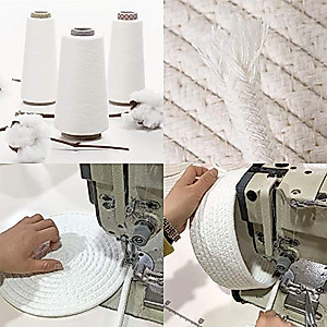 Sea Team Oval Cotton Rope Woven Storage Basket with Handles, Diaper Caddy, Nursery Nappies Organizer, Baby Shower Basket for Kid's Room, 14.2 x 9 x 11.4 Inches (Medium Size, Mottled Brown)