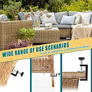 10 Pcs Adjustable Patio Furniture Clips Outdoor Furniture Clips for Wicker Sectional Black Sofa Rattan Furniture Clamps Couch Connectors for Keeping Furniture Together