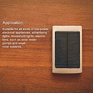 DMiotech 5 Pack 5.5V 60mA 60mm x 60mm Mini Solar Panel Cell for DIY Electric Power Project