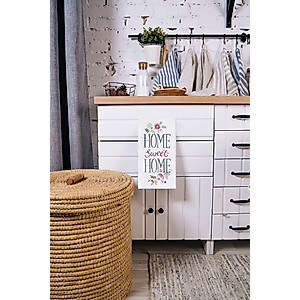 C&F Home Home Sweet Home Embroidered Flour Sack Kitchen Towel Decor Decoration 18" x 27" White