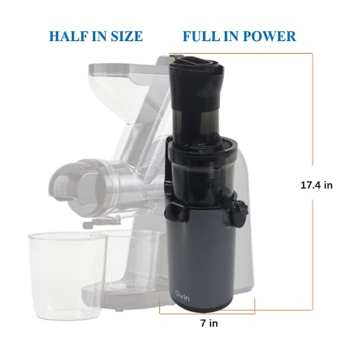 Cold Press Juicer, Qvin Slow Masticating Juicer Machines with Big Wide Chute, Nutrient Electric juicer machines Vegetable And Fruit, slow Juicer Machine BPA-Free, Easy to Clean，extractor de jugos y vegetales