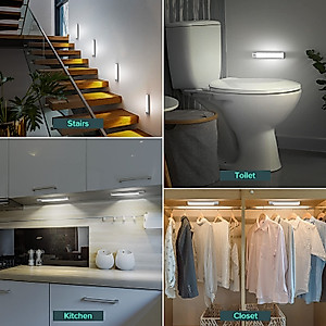 Alivation 36 LED Closet Lights Motion Sensored Battery Powered LED Lights, Under Cabinet Lighting, Motion Sensor Light Indoor, Ultra Thin Wireless Lights, 1500mah Rechargeable Battery Operated Lights