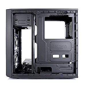 Fractal Design Focus G - Mid Tower Computer Case - ATX - High Airflow - 2X Fractal Design Silent LL Series 120mm White LED Fans Included - USB 3.0 - Window Side Panel - Black